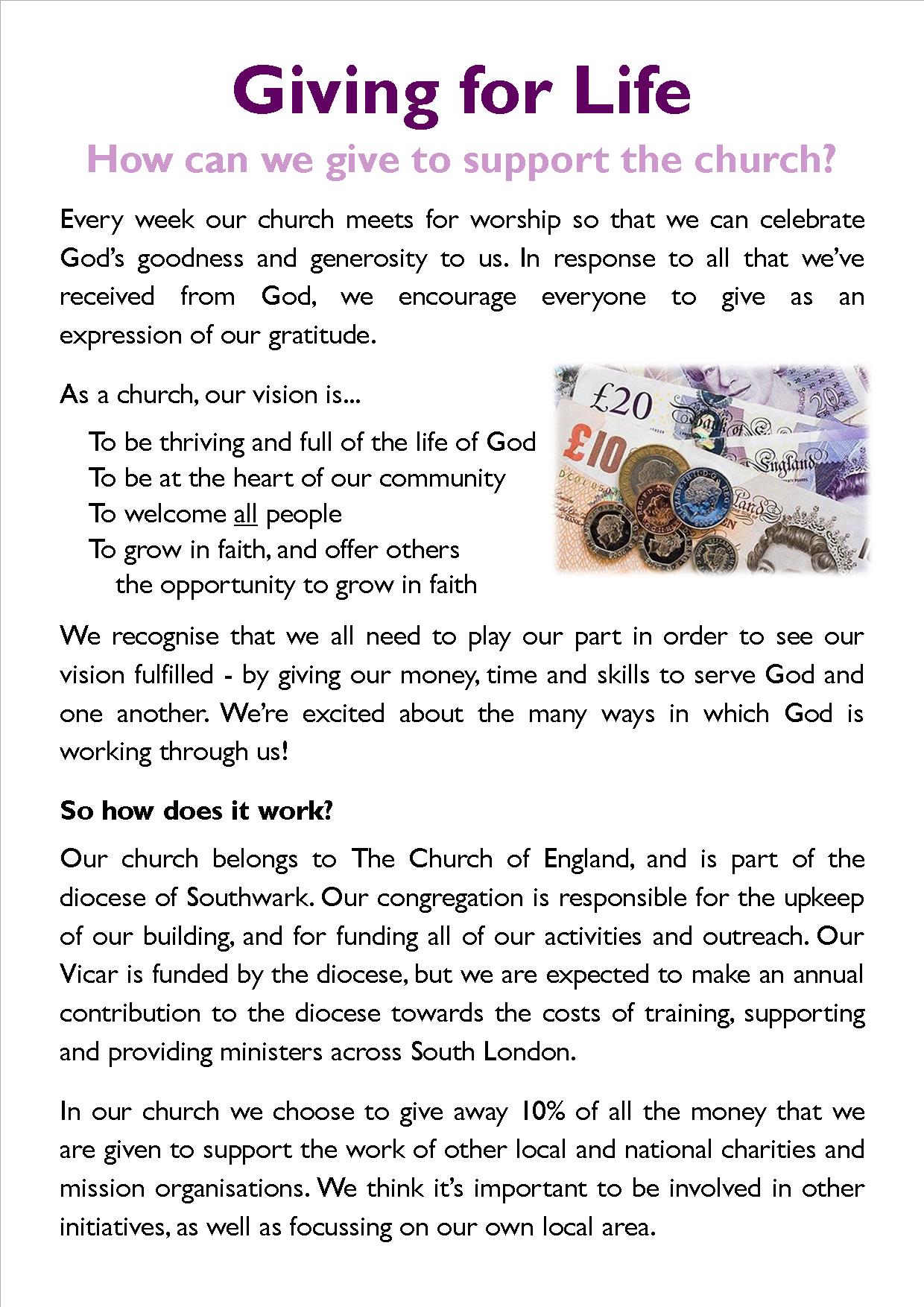 giving-leaflet – Church of the Good Shepherd with St. Peter, Lee